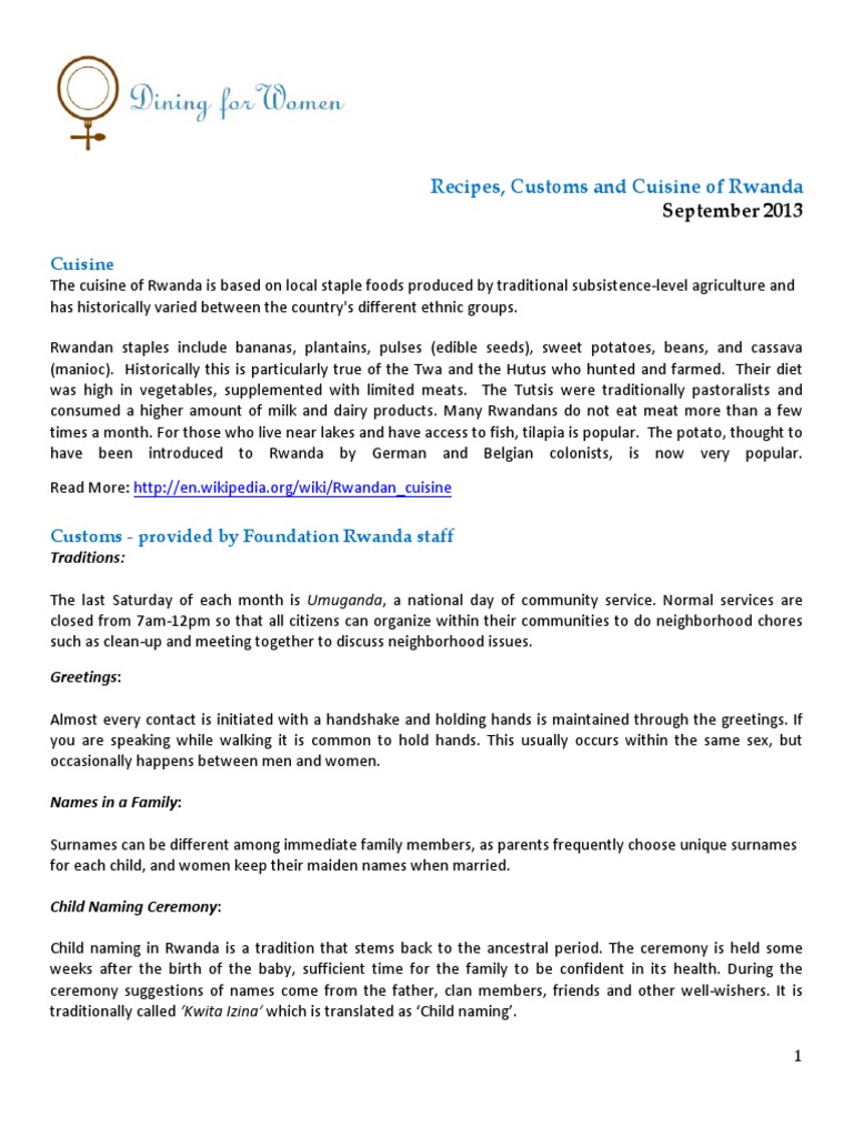 Rwanda Food Staple | PDF | Rwanda | Foods