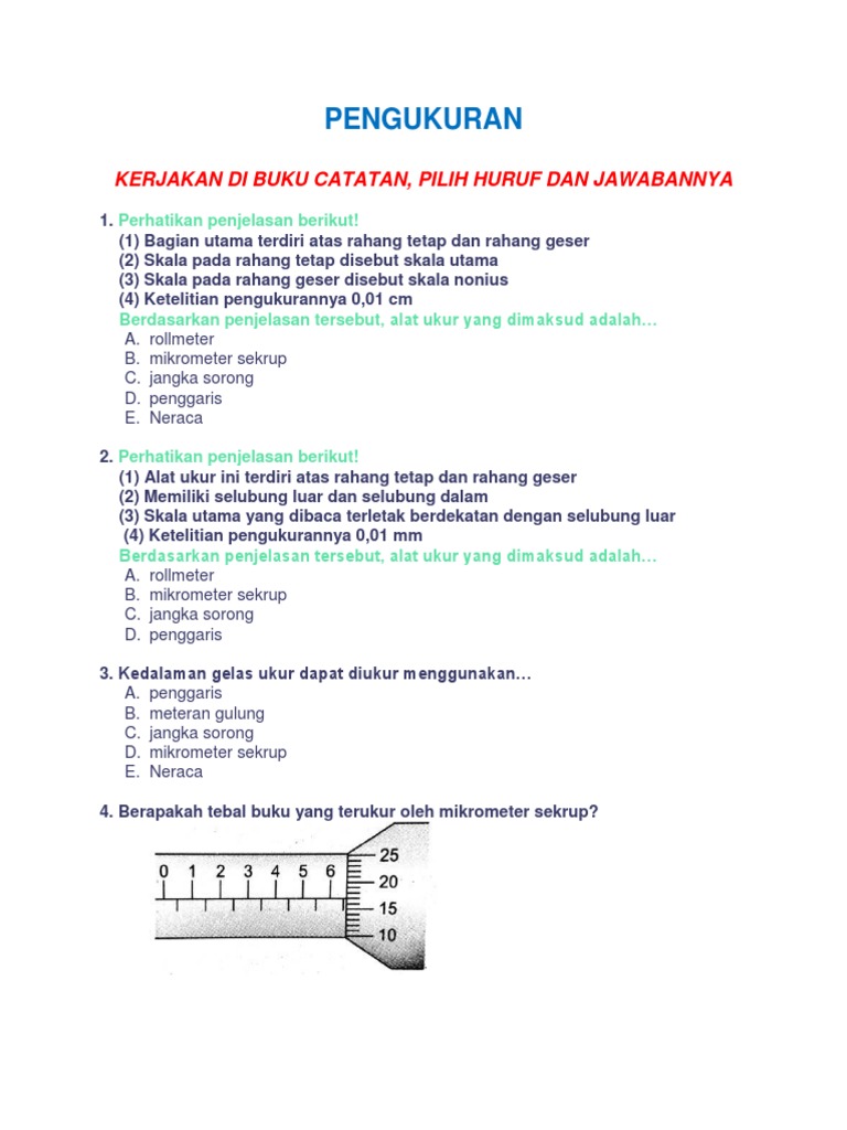 Pengukuran | PDF | Griya & Taman | Sains & Matematika