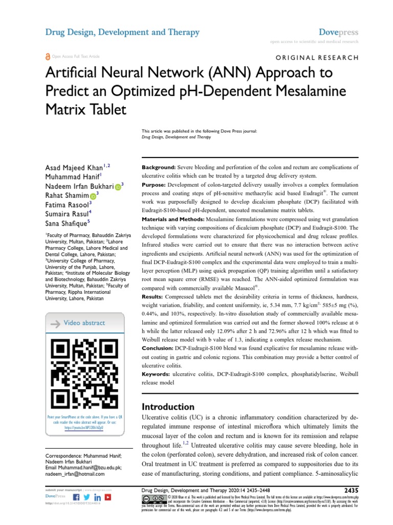 Arti Ficial Neural Network (ANN) Approach To Predict An Optimized pH ...