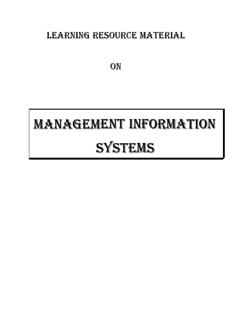 Management Information Systems | PDF | Computer Network | Information ...