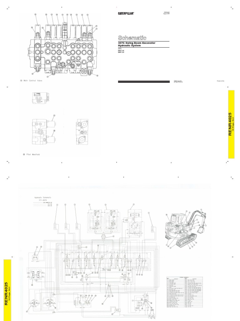 307C Swing Boom Excavator Hydraulic System: 307C: Bne1-Up Bmf1-Up | PDF