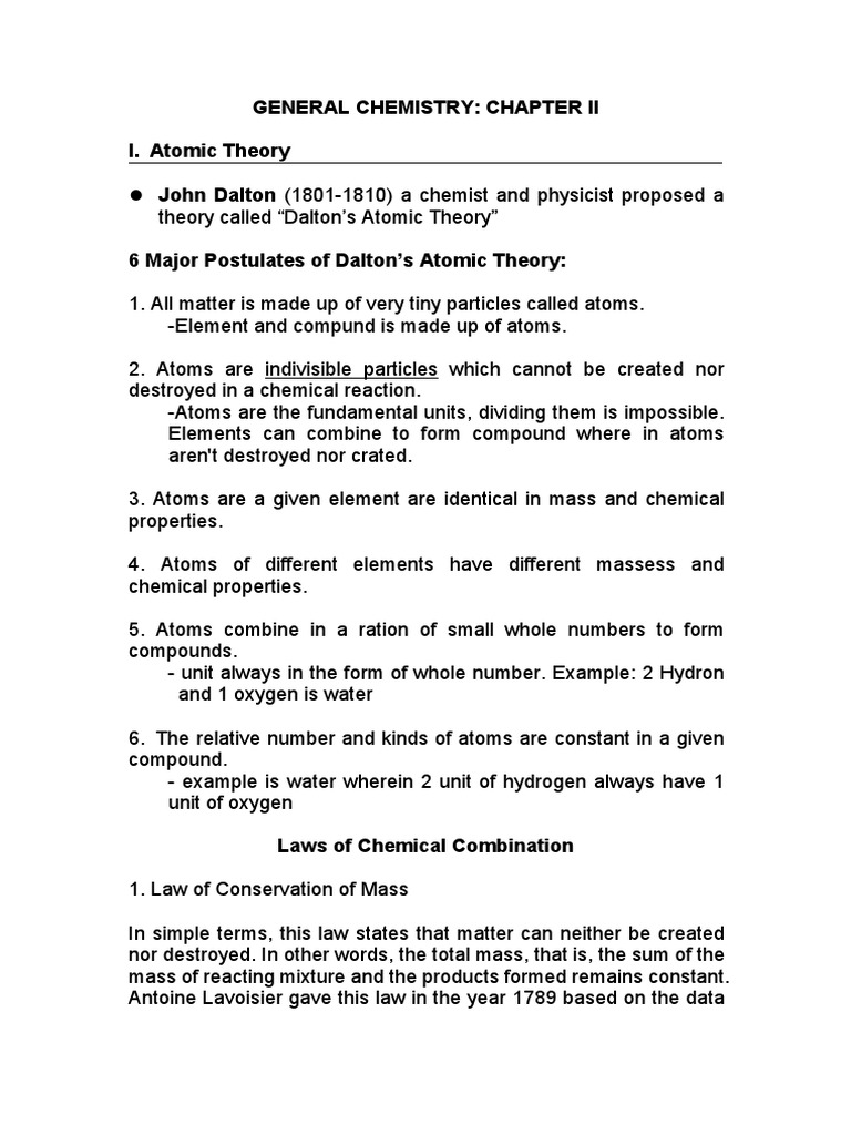 General Chemistry Chapter 2 | PDF | Chemistry | Molecules