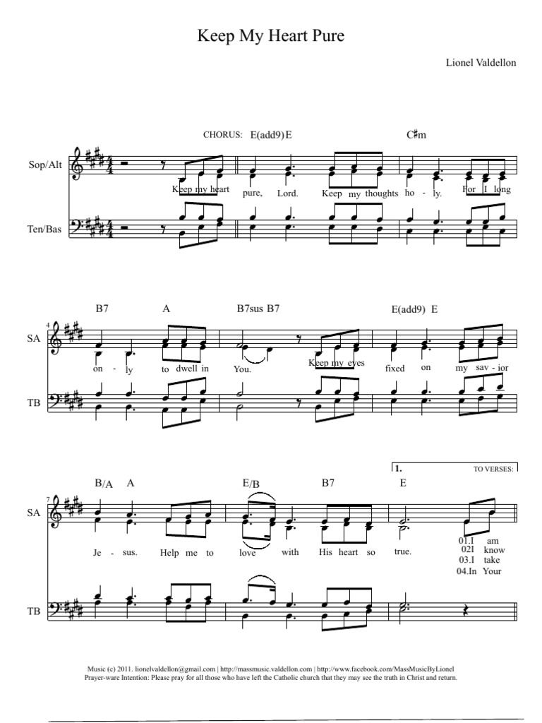 Keep My Heart Pure - A Song For Holiness | PDF | Ancient Mediterranean ...