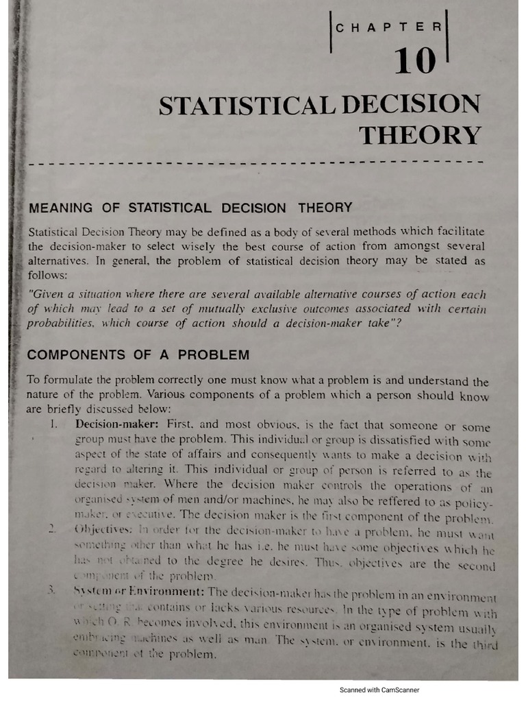 Statistical Decision Theory | PDF