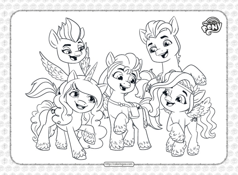 My Little Pony g5 Characters Coloring Pages | PDF