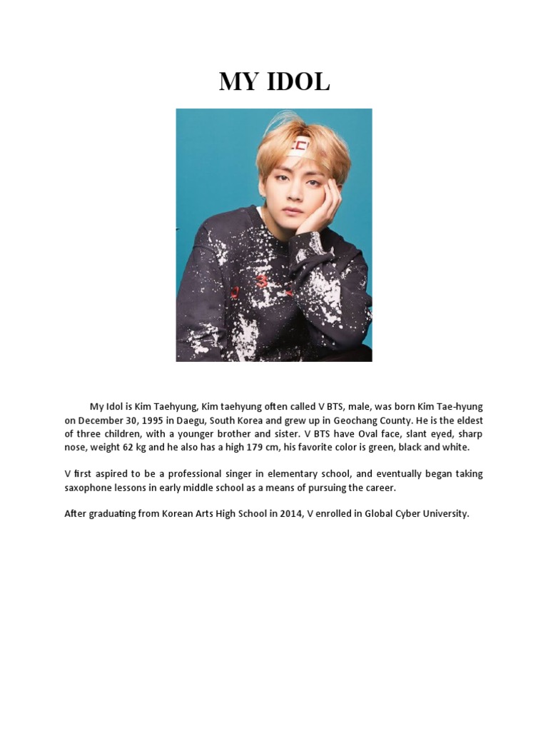 My Idol Is Kim Taehyung | PDF | Art