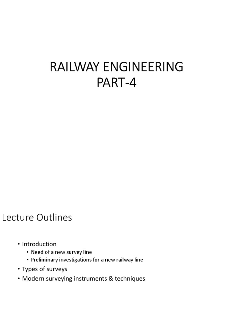 Engineering Surveys & Project Reports | PDF | Surveying | Rail Transport
