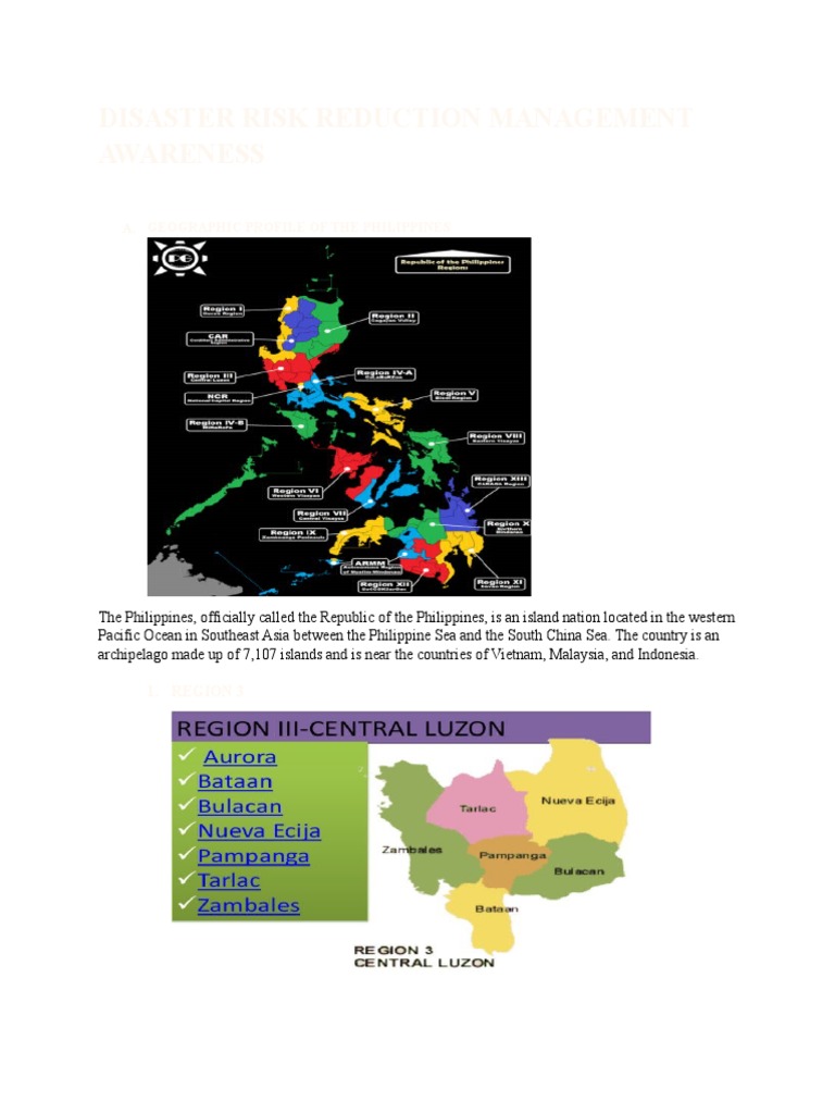 Disaster Risk Reduction Management Awareness: A. Geographic Profile of ...