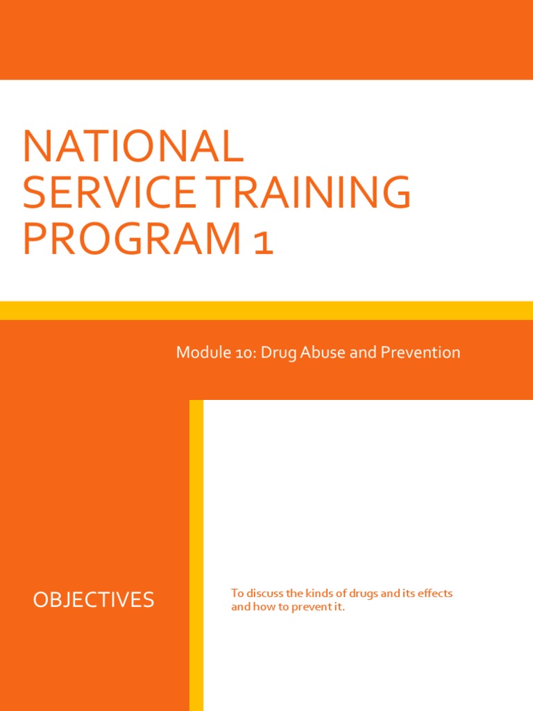 Module 10-NSTP 1 - Drug Abuse and Prevention | PDF | Substance Abuse ...