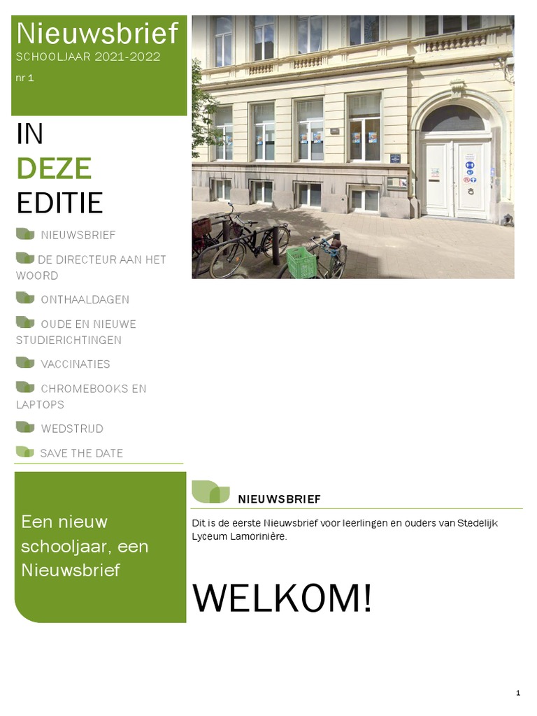 Nieuwsbrief 1 | PDF