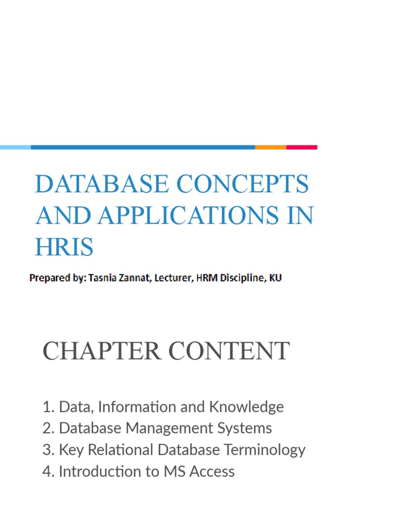HRIS Chapter 2 | PDF | Databases | Relational Database