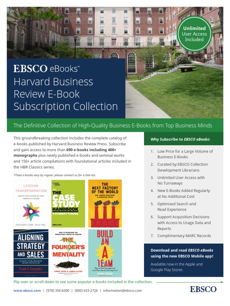 Harvard Business Review Ebook Subscription Collection | PDF | E Books ...