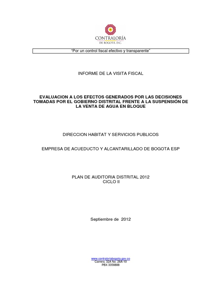 Eaab - Agua en Bloque | PDF | Bogotá