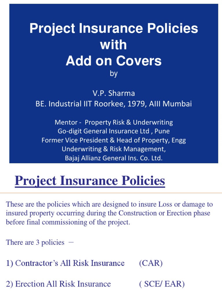 Project Insurance for Contractors | PDF | Insurance | Liability Insurance
