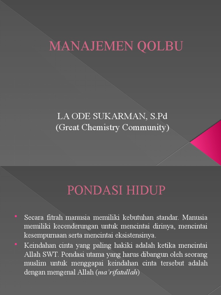 Manajemen Qolbu untuk Generasi Unggul | PDF