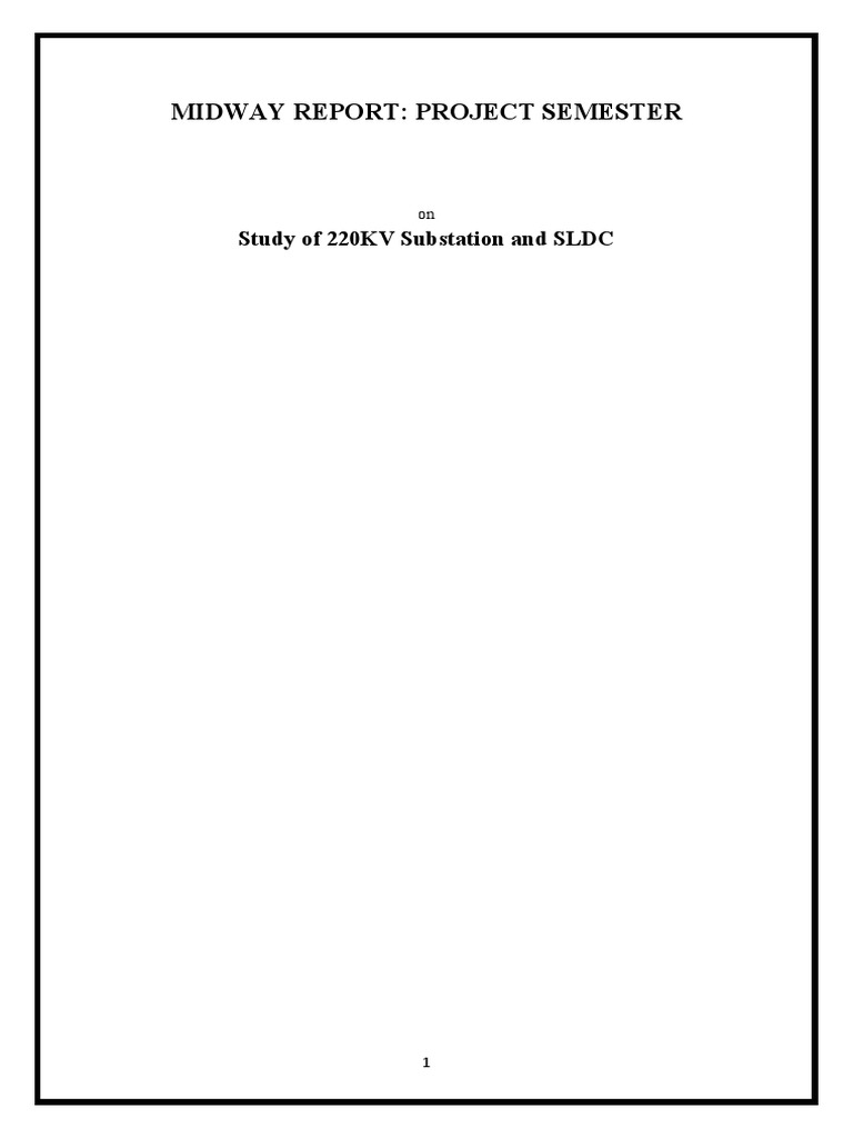 220KV Substation Project Midway Report | PDF | Electrical Substation ...