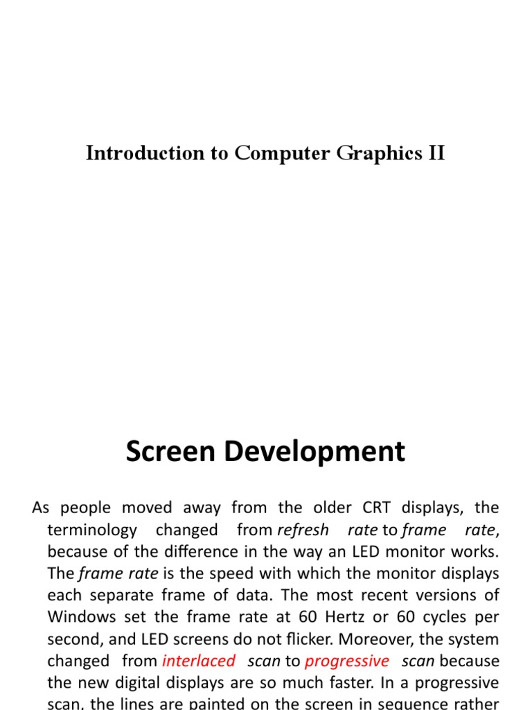 Introduction To Computer Graphics II | PDF | Display Resolution | Rgb ...