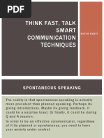 Think Fast, Talk Smart - Communication Techniques | PDF | Applied ...