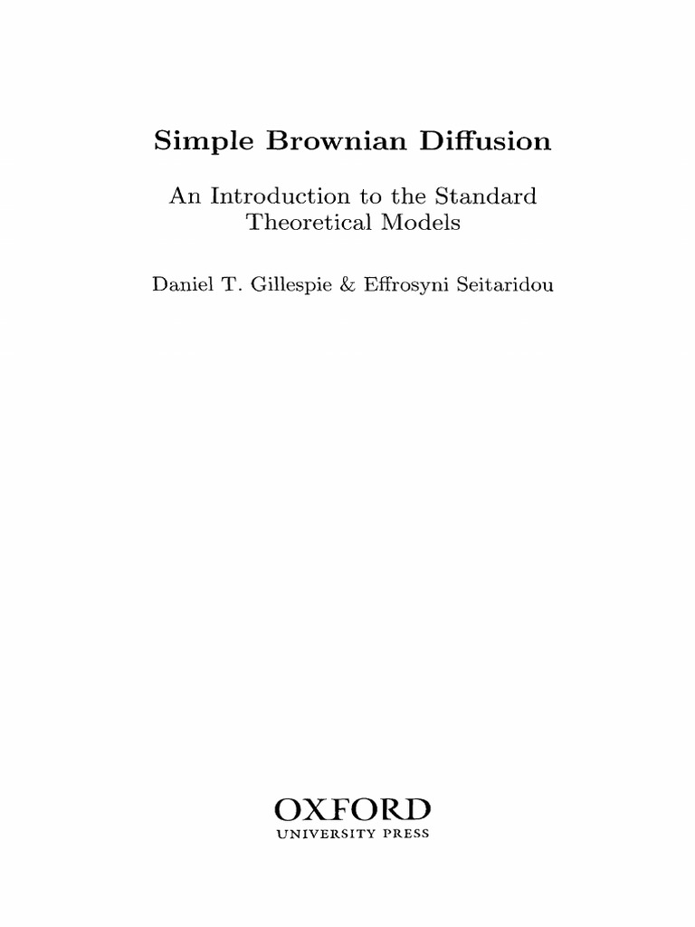 Simple Brownian Diffusion | PDF | Diffusion | Applied Mathematics