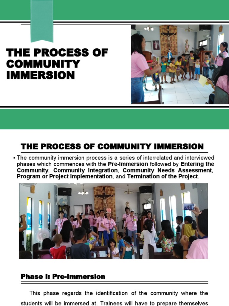 The Process of Community Immersion | PDF | Needs Assessment | Survey ...
