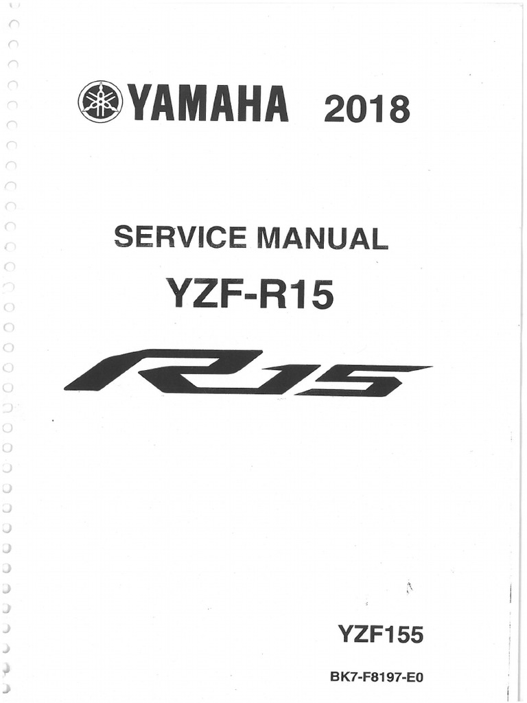 Yamaha r15 維修手冊 2018版本 | PDF