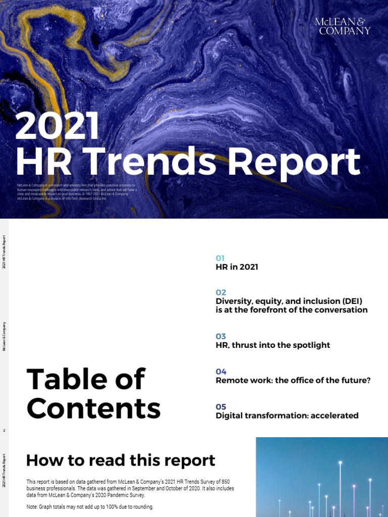 2021 HR Trends Report - McLean and Co | PDF | Employment | Sustainability