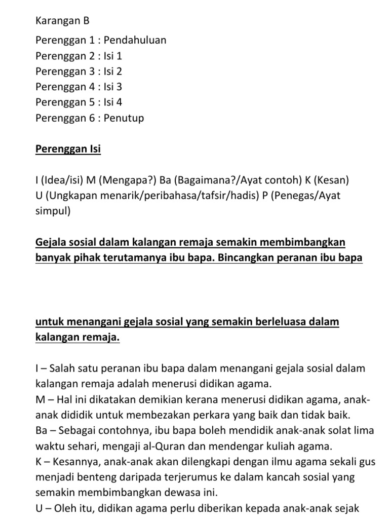 Karangan B Imbakup t5 | PDF