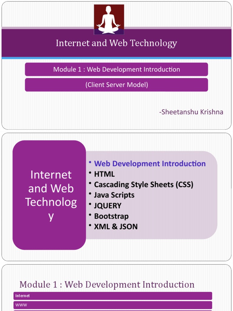 Internet and Web Technology: Module 1: Web Development Introduction (Client Server Model) | PDF ...