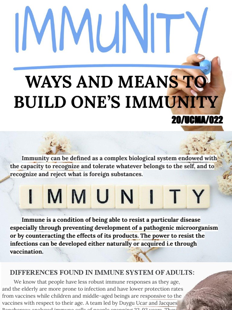Ways and Means To Build One'S Immunity: 20/UCMA/022 | Descargar gratis ...
