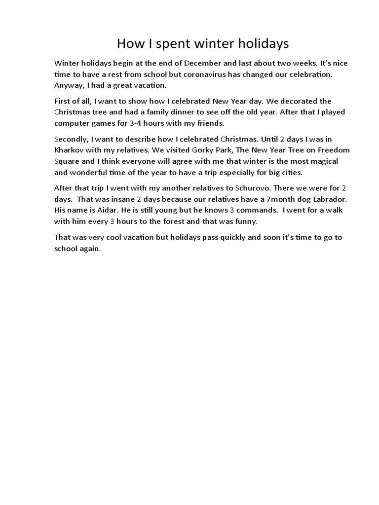 Teen's Winter Holiday Adventures | PDF