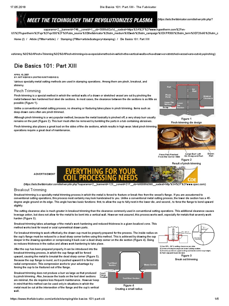 Die Basics 101 - Part XIII - The Fabricator | PDF | Metal Fabrication | Sheet Metal