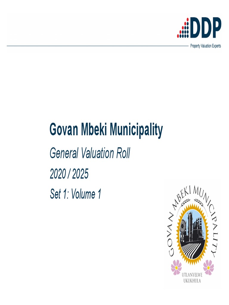 Govan Mbeki Municipality Valuation Roll 2020-2025 | PDF | Real Estate ...