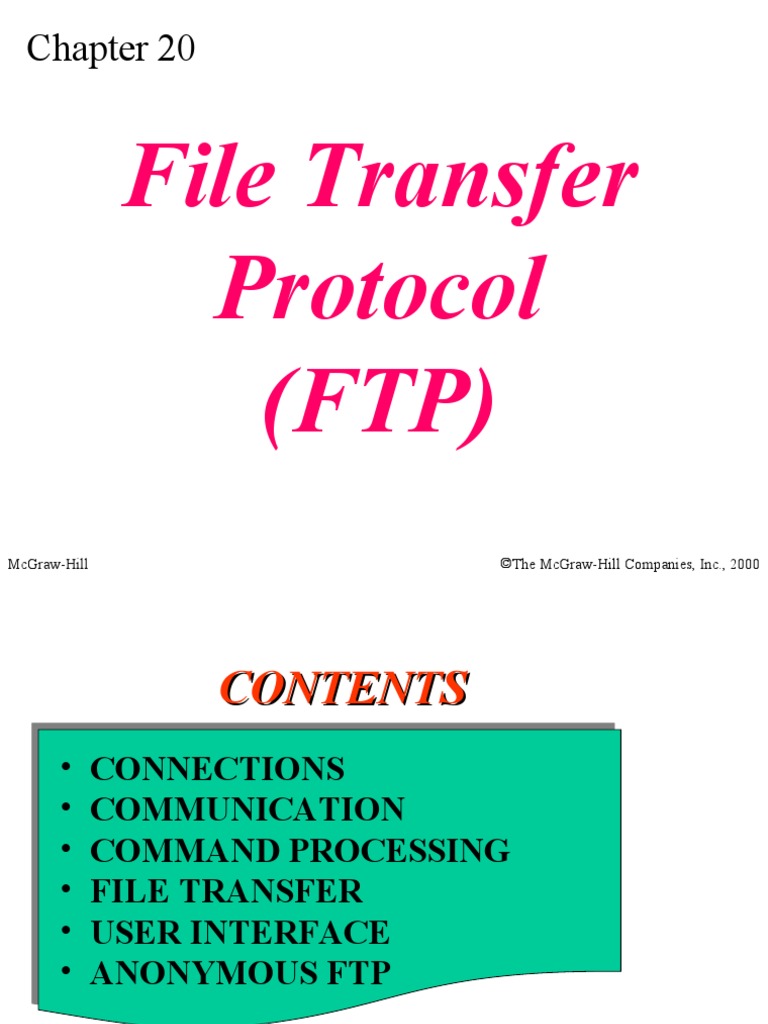 File Transfer Protocol (FTP) : Mcgraw-Hill ©the Mcgraw-Hill Companies, Inc., 2000 | PDF | File ...