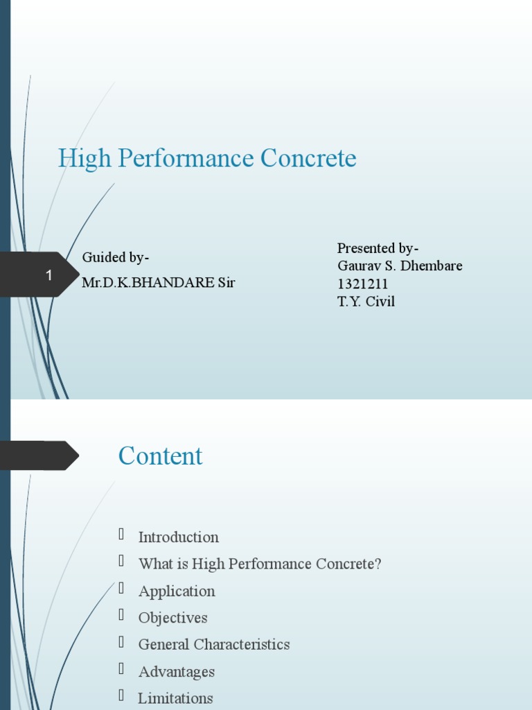 High Performance Concrete Overview | PDF | Concrete | Strength Of Materials