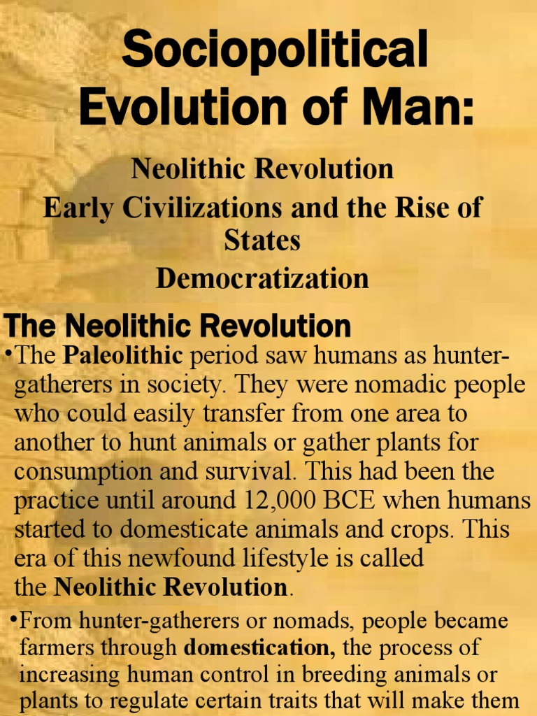 Sociopolitical Evolution of Man | PDF | Neolithic | Ancient Greece