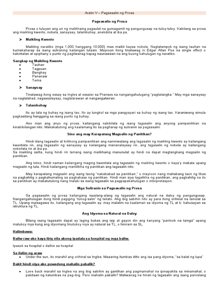 Pagsasalin Complete | PDF