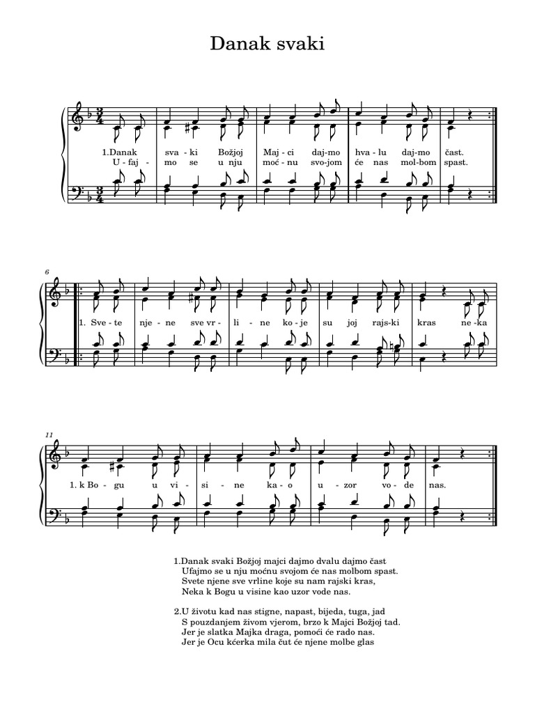 Danak - Svaki F-Dur 1 | PDF