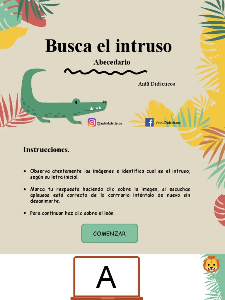 Juego Didáctico: Encuentra el Intruso | PDF
