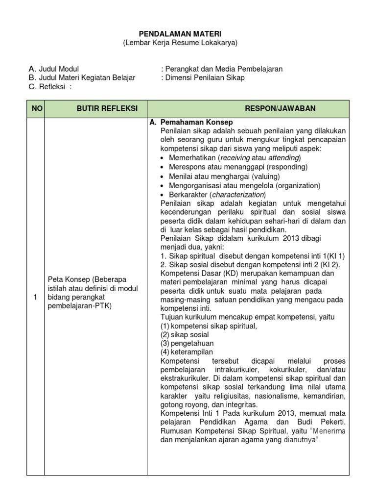 LK Modul Perangkat Dan Media Pembelajaran KB 9 | PDF