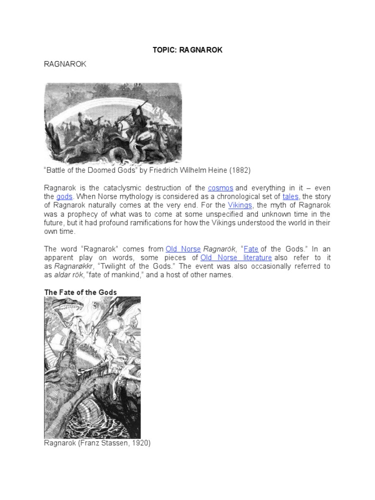 Understanding Norse Mythology: Ragnarok | PDF | Germanic Paganism ...