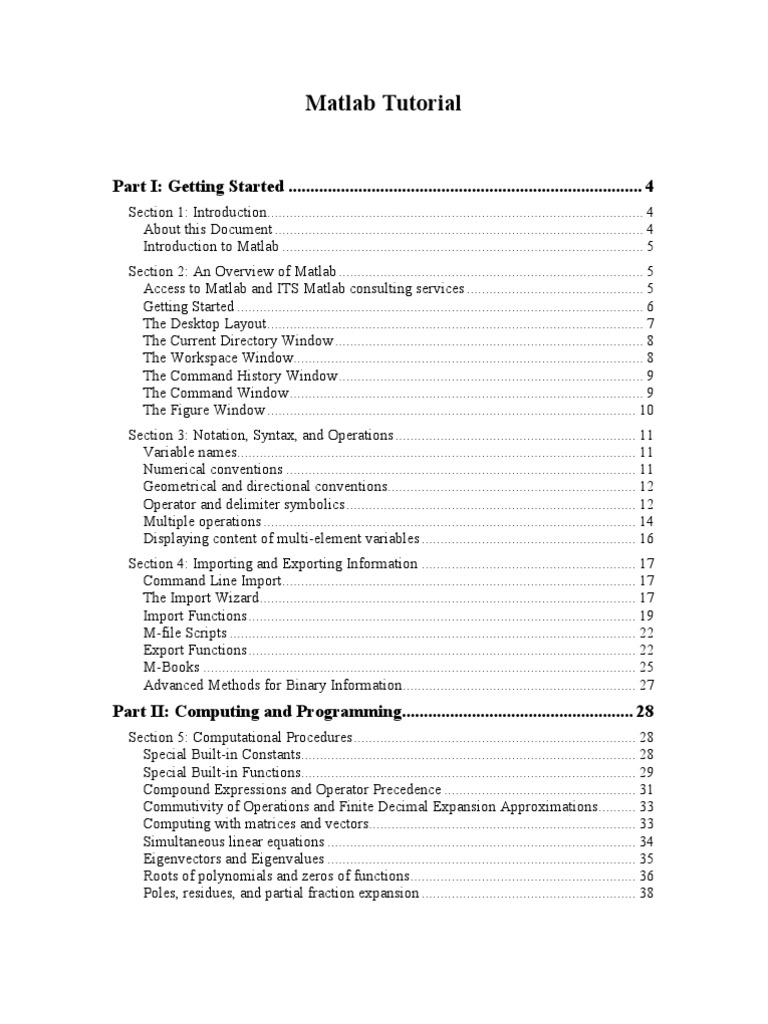 Matlab Tutorial | PDF | Matlab | Command Line Interface
