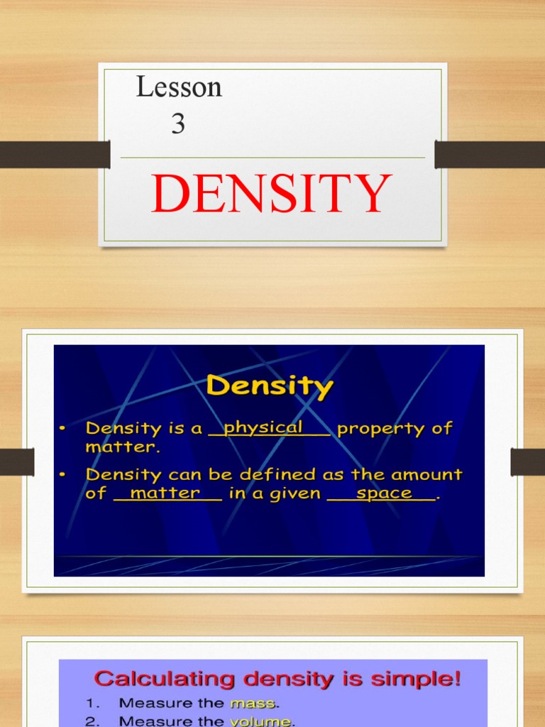 Lesson 2 Density | PDF
