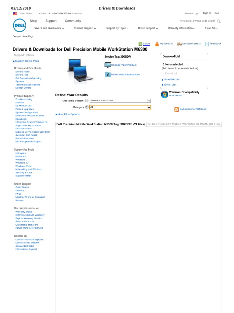 Drivers & Downloads - DELL | PDF | Laptop | Dell