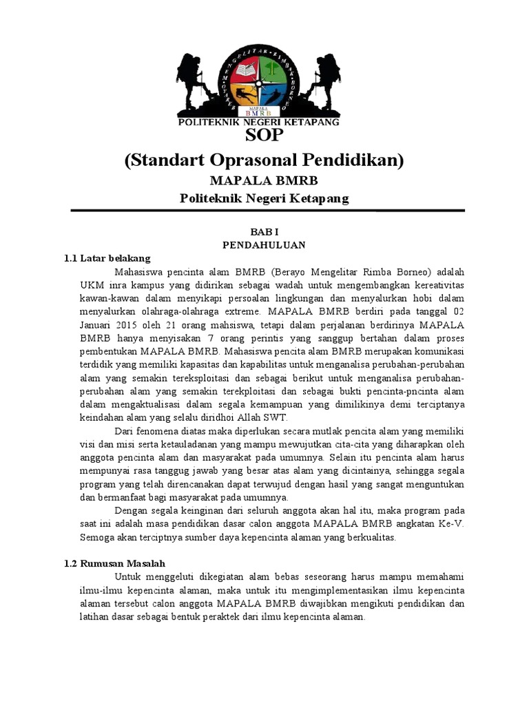 Sop1 1 | PDF | Karier & Perkembangan