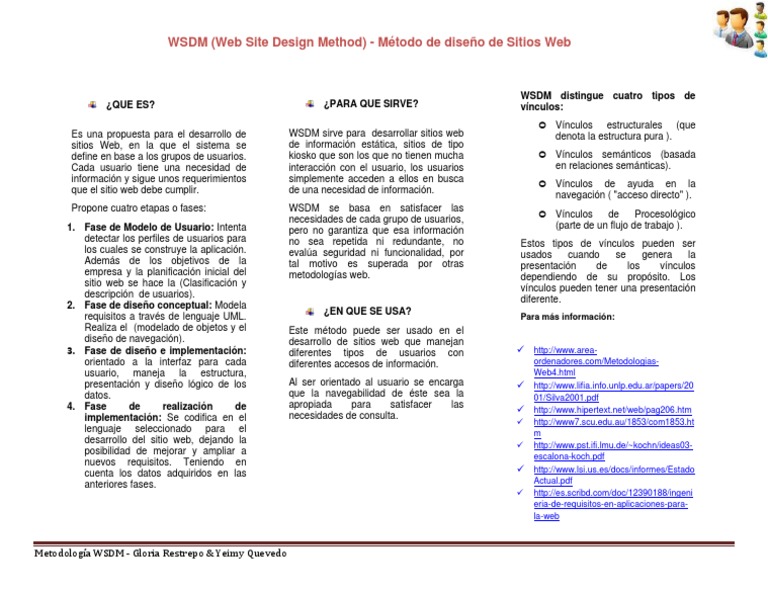 Metodología WSDM para Diseño Web | PDF | Usuario (informática) | Red ...