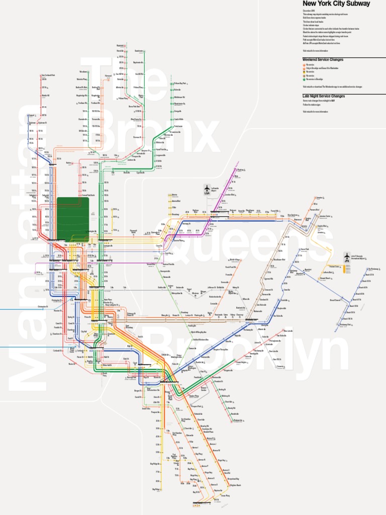 Best NY Subway Map 2017 | PDF | The Bronx | Passenger Rail Transport