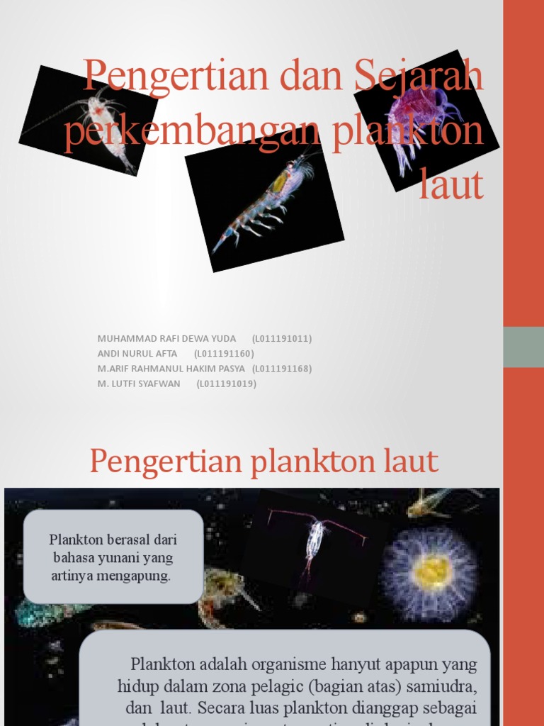 Pengertian Dan Sejarah Perkembangan Plankton Laut | PDF