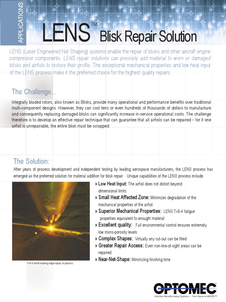 Blisk Repair Solution: The Challenge.. | PDF | Materials | Mechanical ...