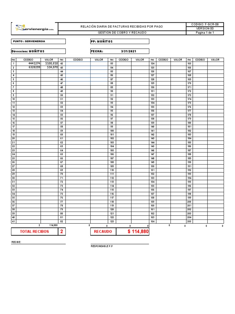 Formato Pagos Pendientes | PDF