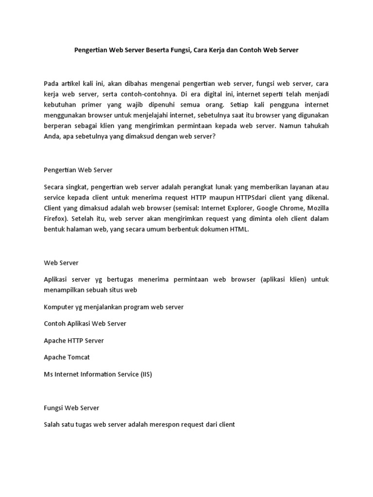 Bahan PPT Web Server | PDF | Komputer